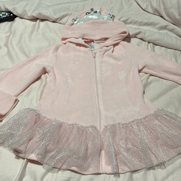 Kate Mack | Shirts & Tops | Kate Mack 6x Pink Hooded Ruffle Jacket With ...